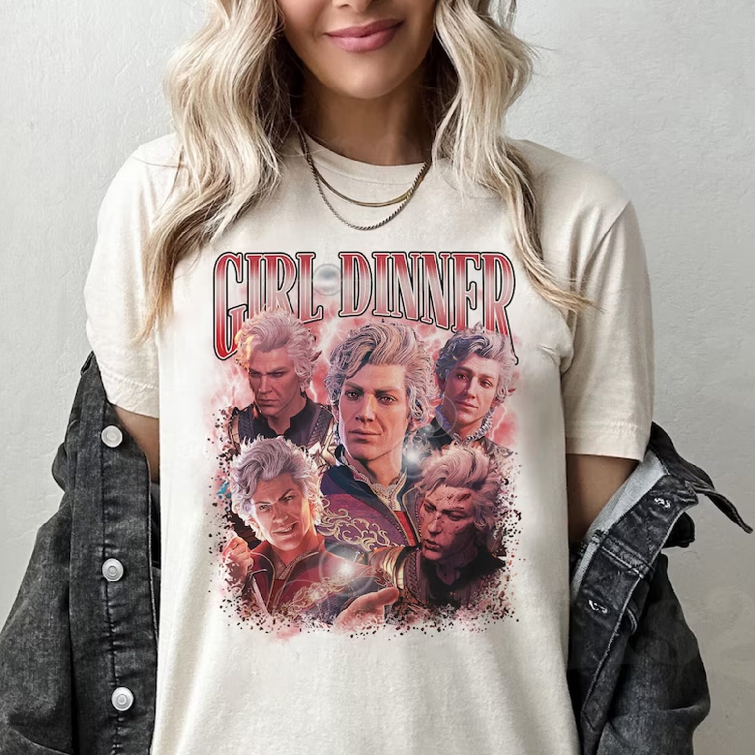 Vintage Astarion Girl Dinner Rogue For Bg3 Fans Shirt - Melody Prints Vintage Astarion Girl Dinner Rogue For Bg3 Fans Shirt - Melody Prints