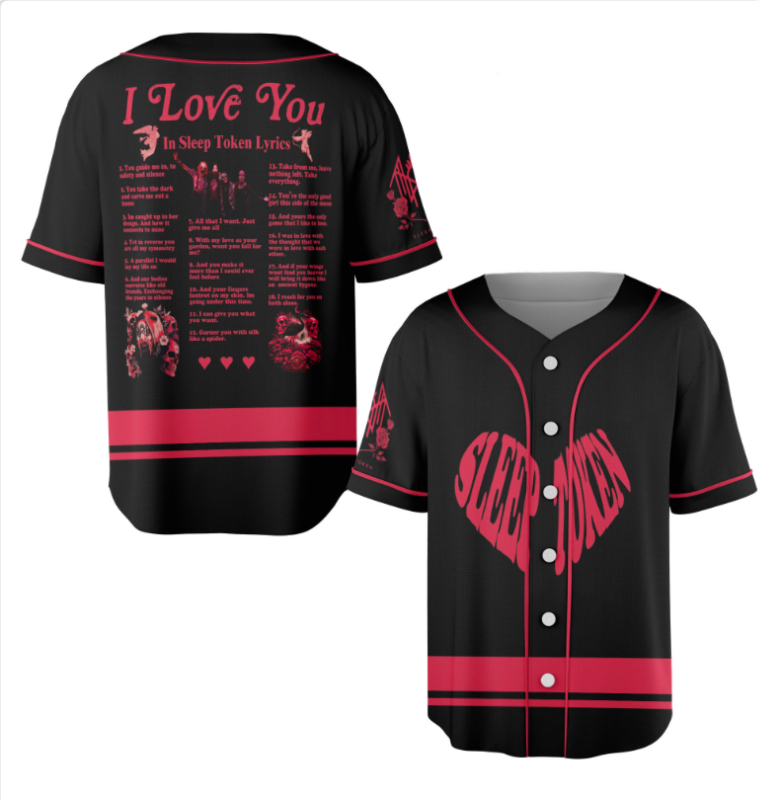 Sleep Token I Love You Jersey, Rock Band Jersey Shirt - Melody Prints